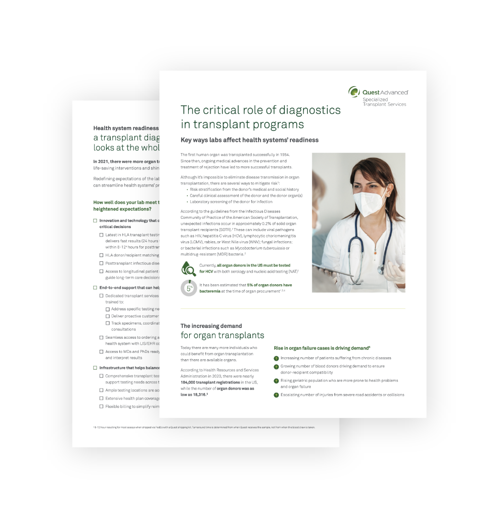 Quest Advanced® Specialized Transplant Services